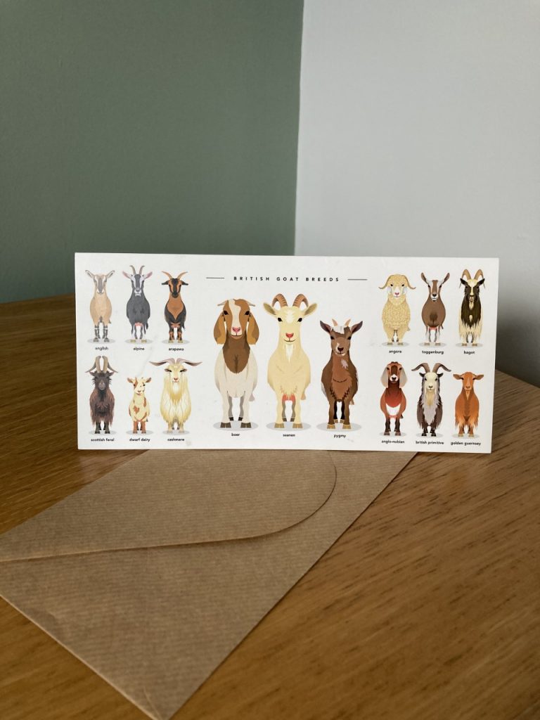 Goat Breeds Greetings Card